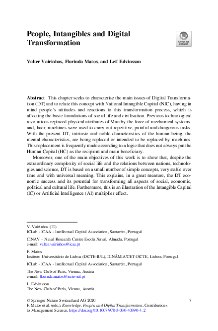 (PDF) People, Intangibles and Digital Transformation