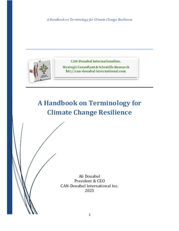 (PDF) A Handbook on Terminology for Climate Change Resilience