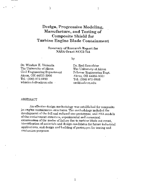 (PDF) Design, Progressive Modeling, Manufacture, and Testing of ...