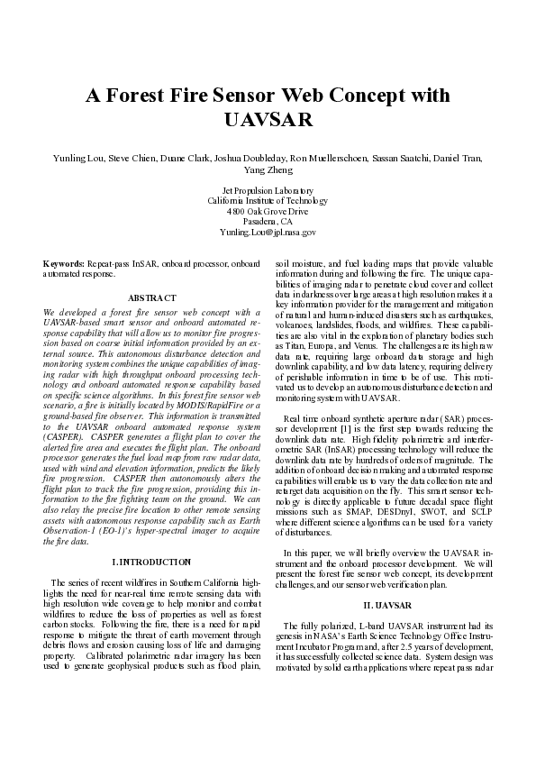 (PDF) A Forest Fire Sensor Web Concept with UAVSAR