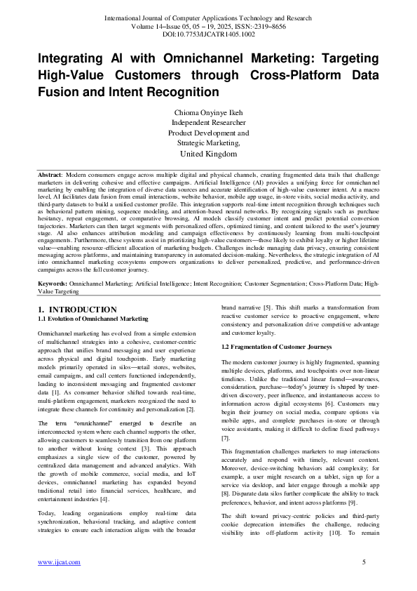 (PDF) Integrating AI with Omnichannel Marketing: Targeting High-Value ...