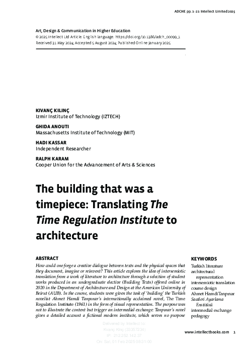 (PDF) The building that was a timepiece: Translating The Time ...