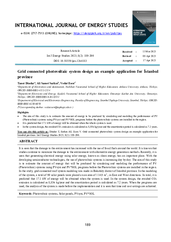 (PDF) Grid connected photovoltaic system design an example application ...