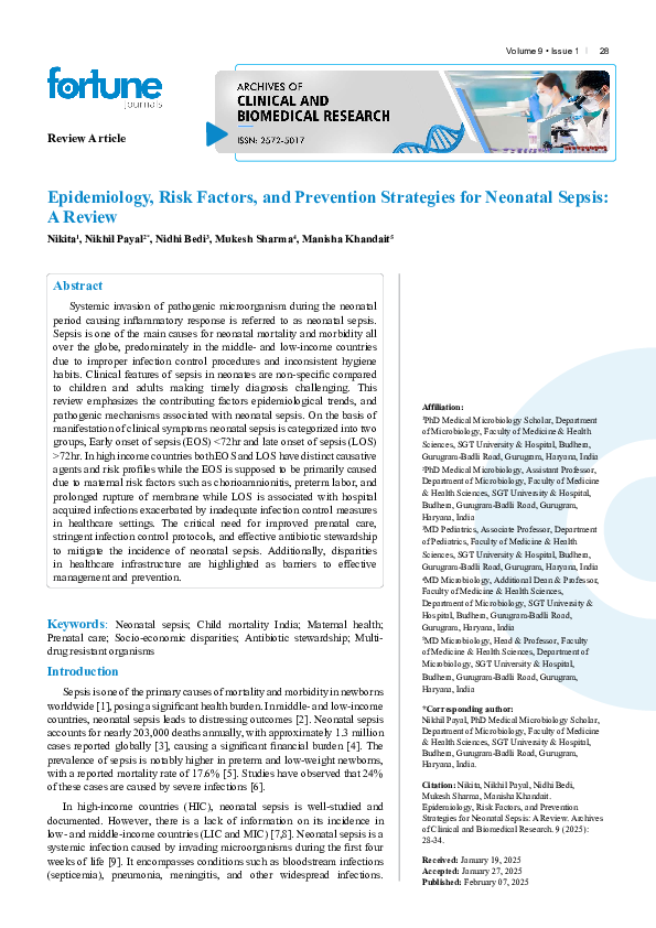 (PDF) Epidemiology, Risk Factors, and Prevention Strategies for ...