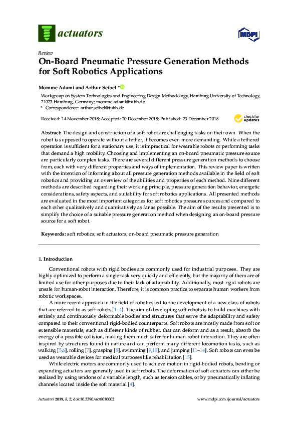 (PDF) On-Board Pneumatic Pressure Generation Methods for Soft Robotics ...