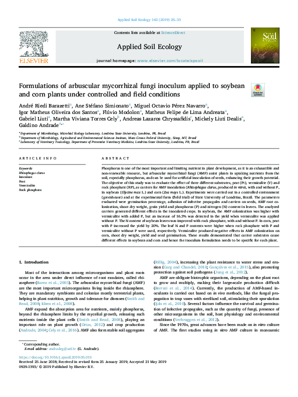 (PDF) Formulations of arbuscular mycorrhizal fungi inoculum applied to ...