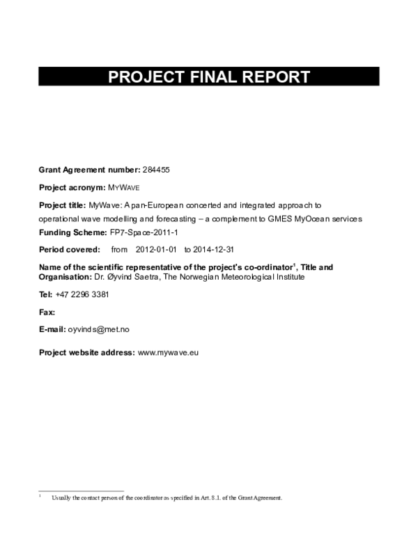 (PDF) Project Final Report