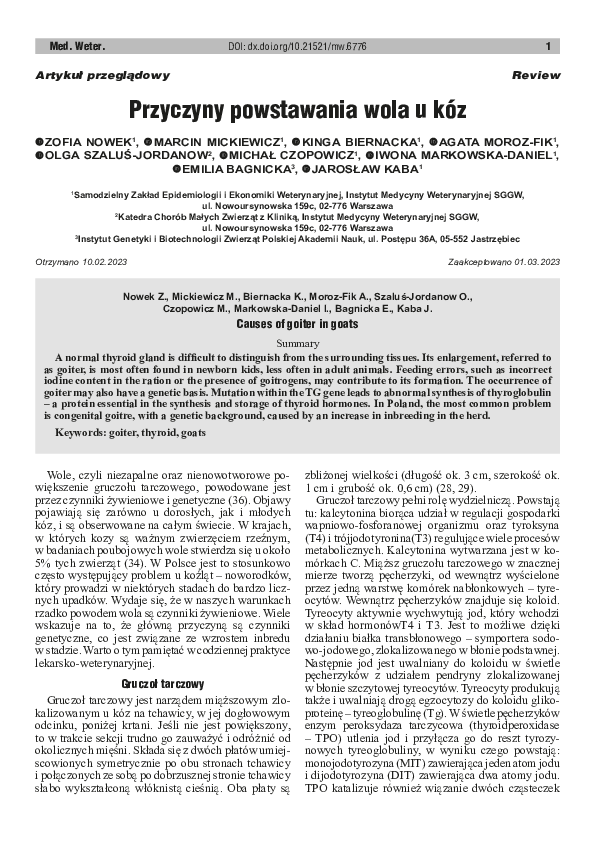 (PDF) Causes of goiter in goats