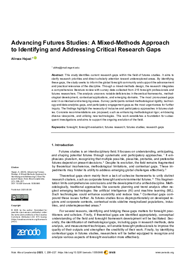 (PDF) Advancing Futures Studies: A Mixed-Methods Approach to ...