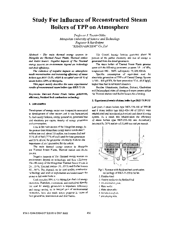(PDF) Study for influence of reconstructed steam boilers of TPP on ...