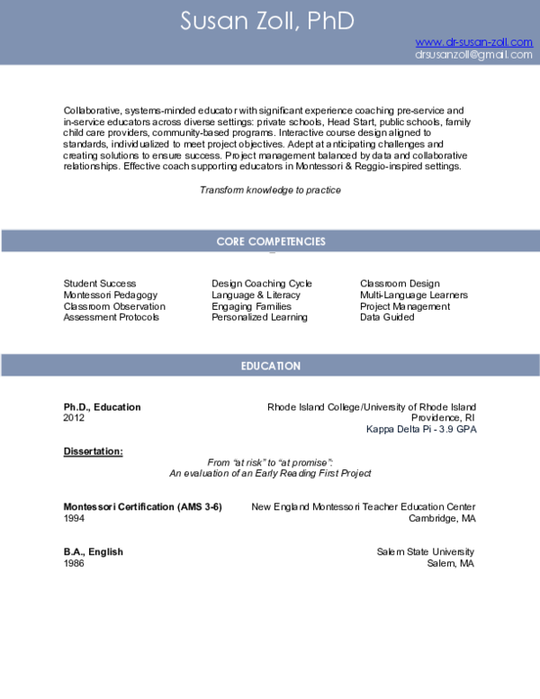 (PDF) CV2025 - Susan Zoll, PhD