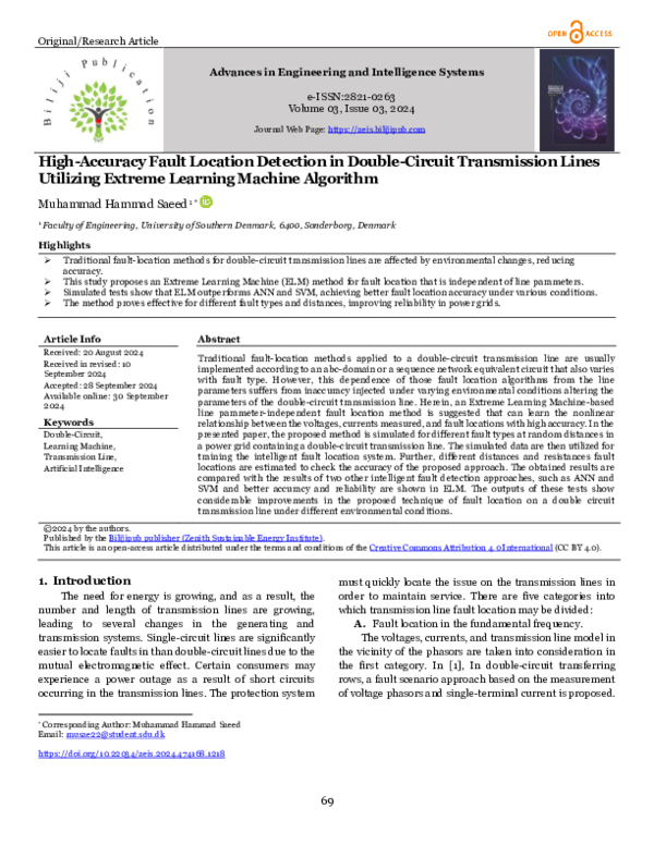 (PDF) High-Accuracy Fault Location Detection in Double-Circuit ...