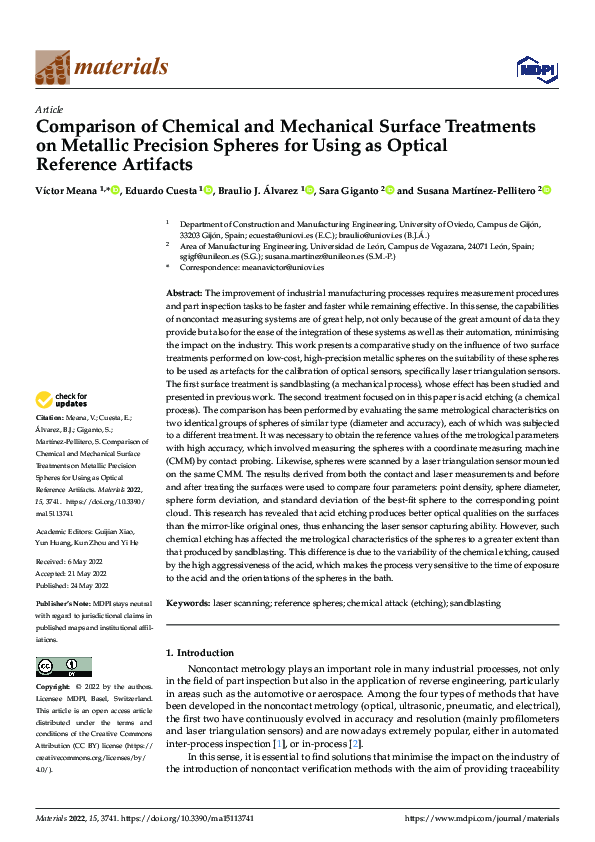 (PDF) Comparison of Chemical and Mechanical Surface Treatments on ...