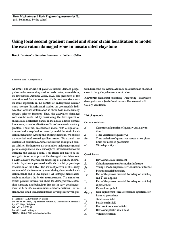 (PDF) Using Local Second Gradient Model and Shear Strain Localisation to Model the Excavation ...