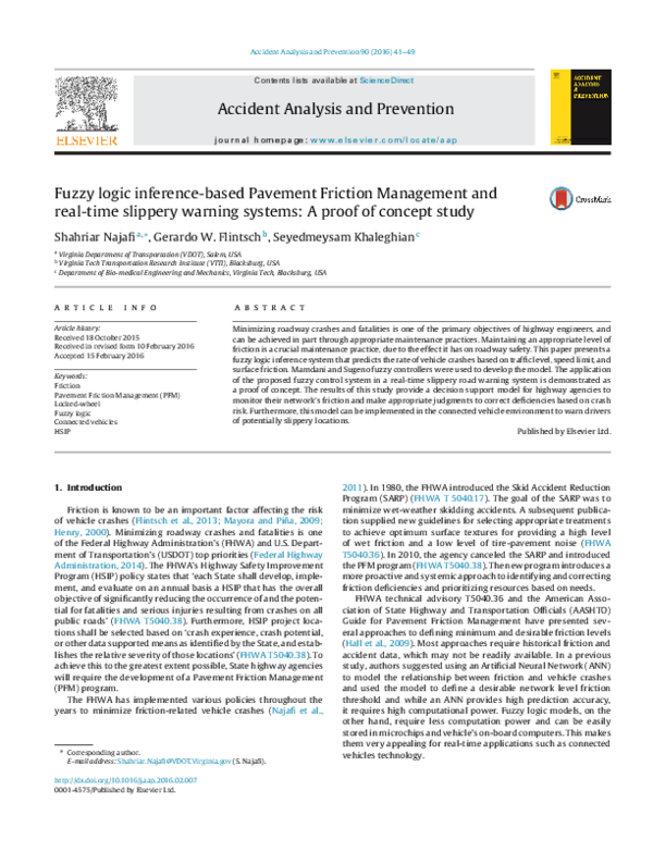 (PDF) Fuzzy logic inference-based Pavement Friction Management and real ...
