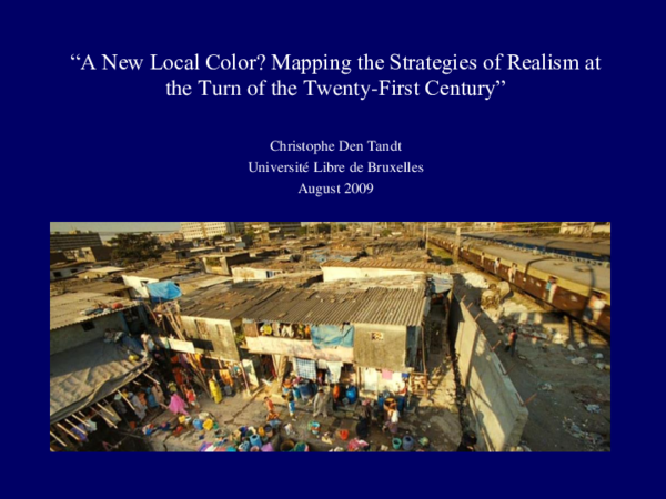 (PDF) A New Local Color? Mapping the Strategies of Realism at the Turn ...