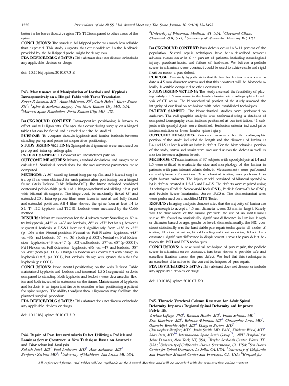 (PDF) Thoracic Vertebral Column Resection for Adult Spinal Deformity ...