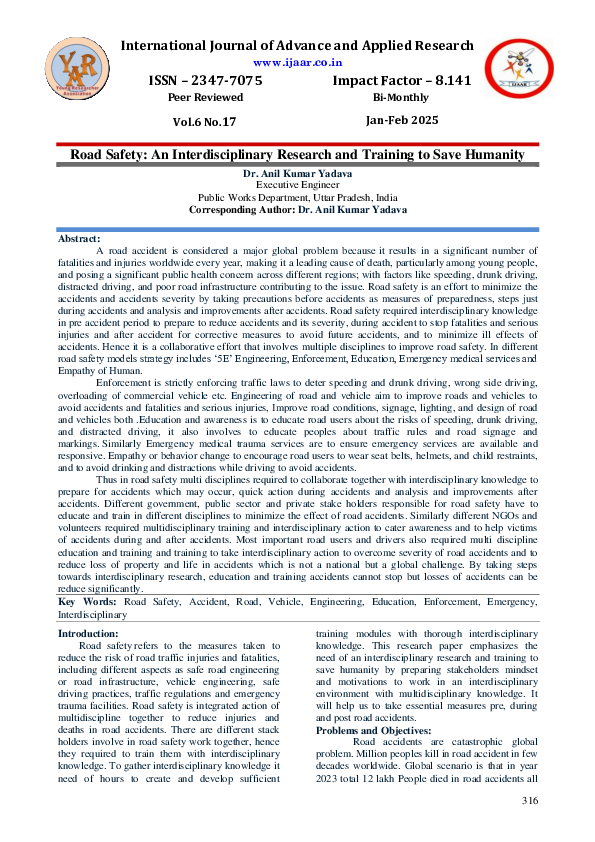 (PDF) International Journal of Advance and Applied Research