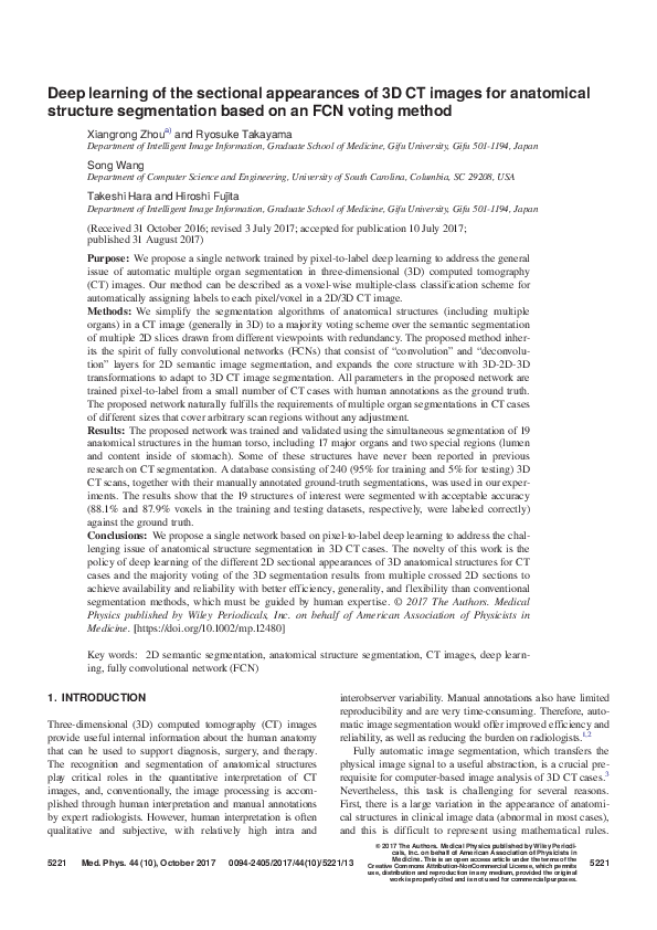 (PDF) Deep learning of the sectional appearances of 3D CT images for anatomical structure ...