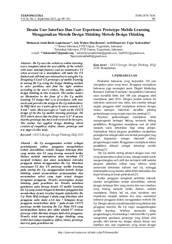 (PDF) Desain User Interface Dan User Experience Prototype Mobile ...