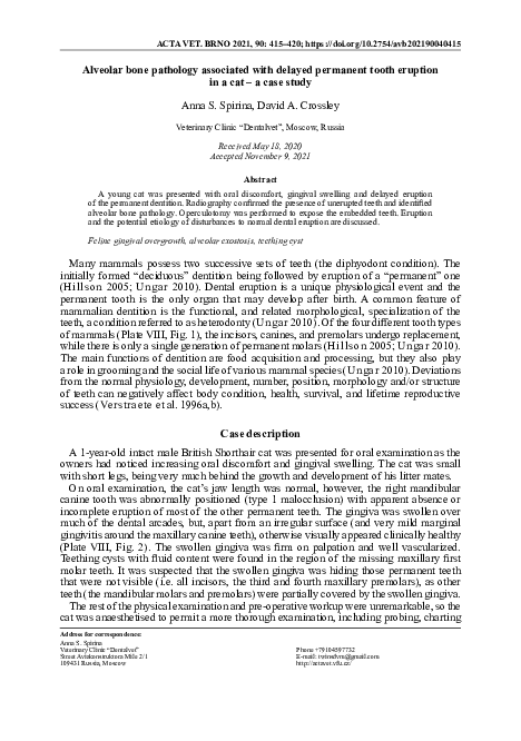 (PDF) Alveolar bone pathology associated with delayed permanent tooth ...