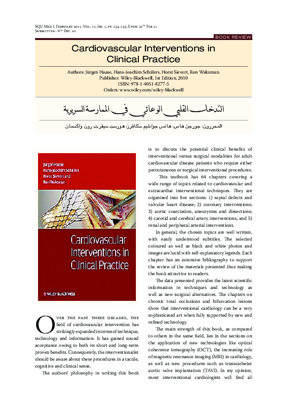 (PDF) Cardiovascular Interventions in Clinical Practice
