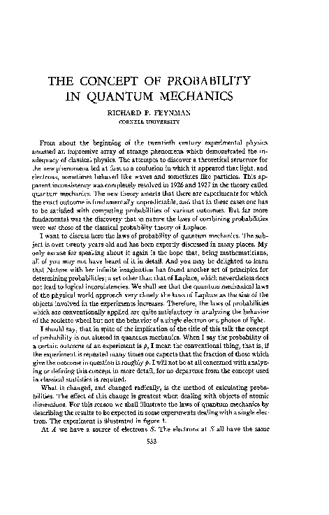 (PDF) The concept of probability in quantum mechanics