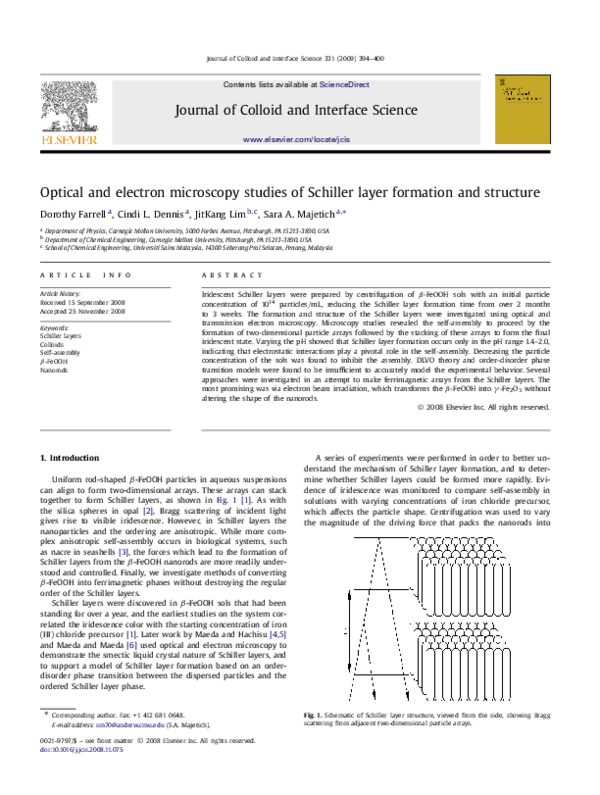 (PDF) Optical and electron microscopy studies of Schiller layer ...