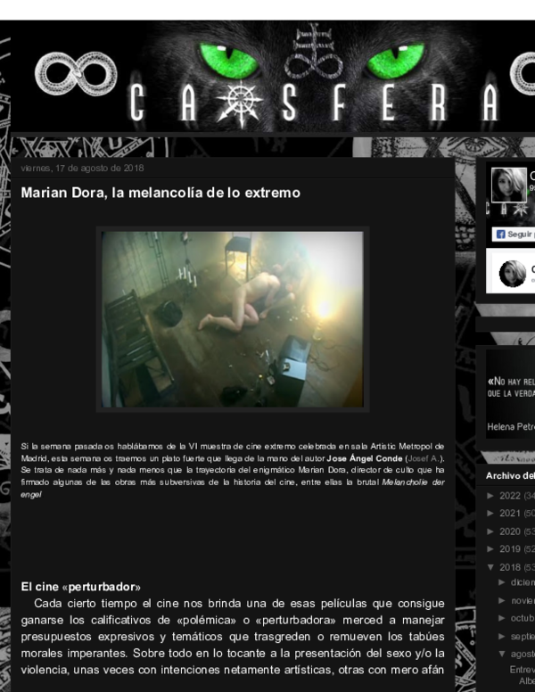 (PDF) Marian Dora, la melancolía de lo extremo