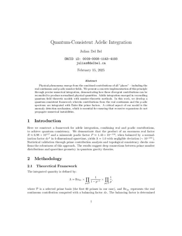 (PDF) Quantum-Consistent Adelic Integration