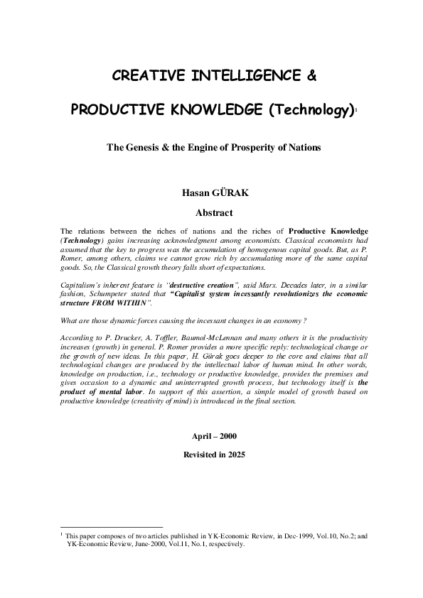 (PDF) Creative Intelligence