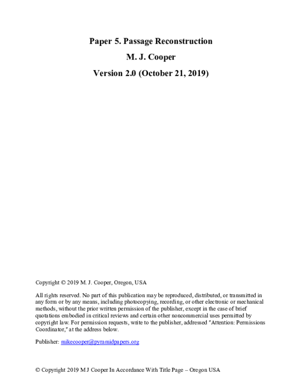 (PDF) Paper 5. Passage Reconstruction