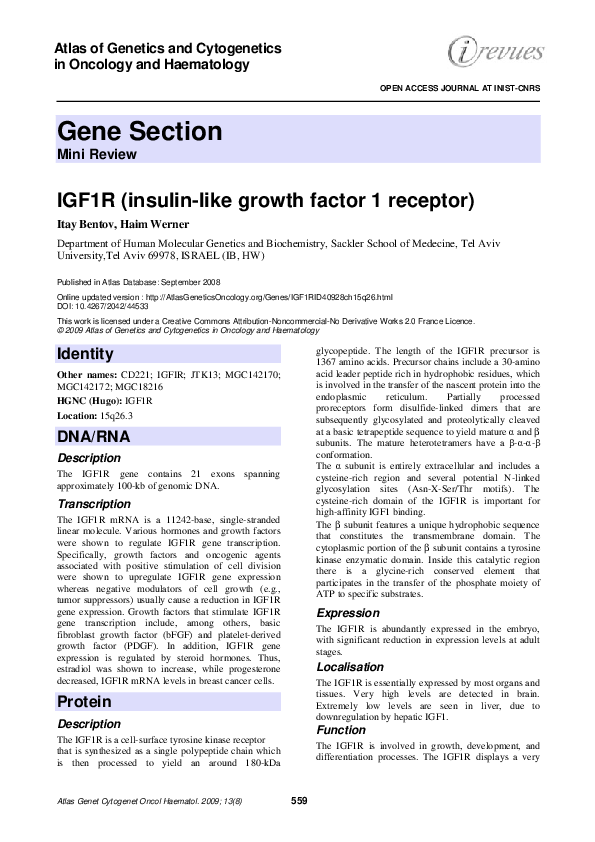(PDF) Atlas of Genetics and Cytogenetics in Oncology and Haematology