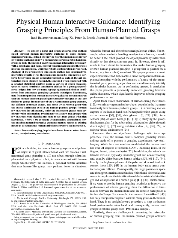 (PDF) Physical Human Interactive Guidance: Identifying Grasping ...