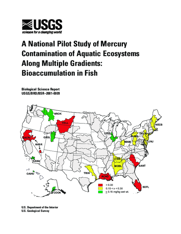(PDF) A National Pilot Study of Mercury Contamination of Aquatic ...