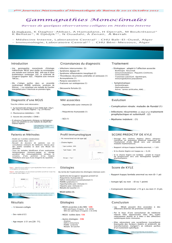 (PDF) HAKEM MGUS BATNA 2012 HEMATOLOGIE
