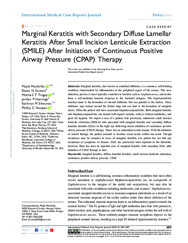 (PDF) Marginal Keratitis with Secondary Diffuse Lamellar Keratitis ...