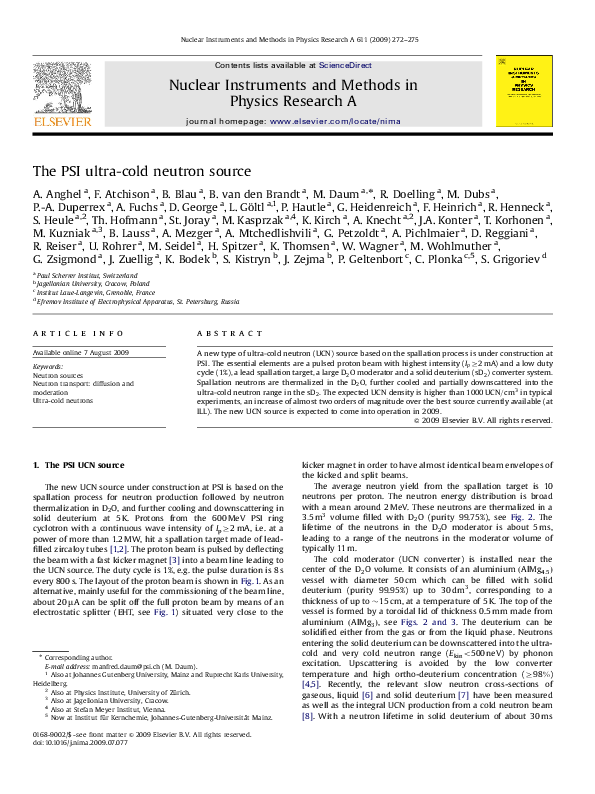 (PDF) The PSI ultra-cold neutron source