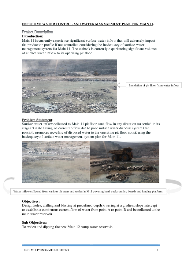 (PDF) EFFECTIVE WATER CONTROL AND WATER MANAGEMENT PLAN FOR MAIN 11