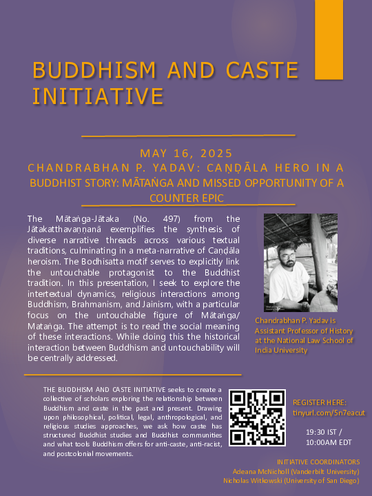 (PDF) BUDDHISM AND CASTE INITIATIVE (Lecture: Chandrabhan Yadav, May 16, 2025)