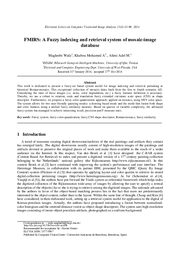 (PDF) FMIRS: A Fuzzy indexing and retrieval system of mosaic-image database