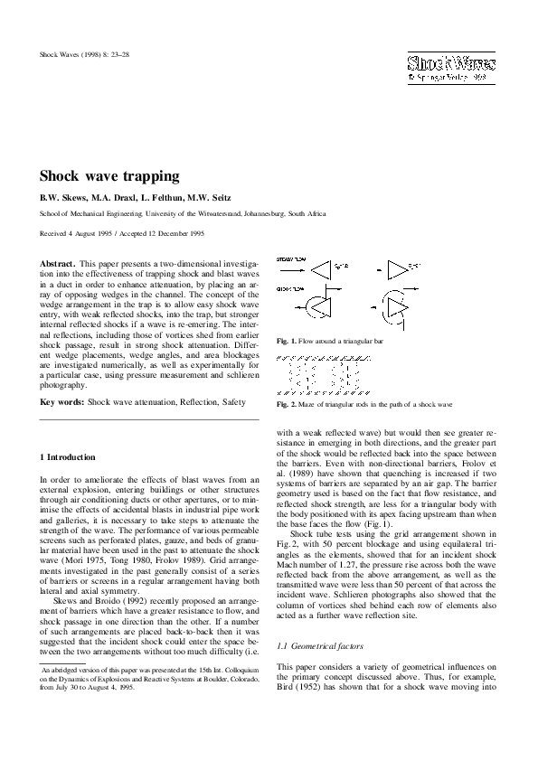 (PDF) Shock wave trapping
