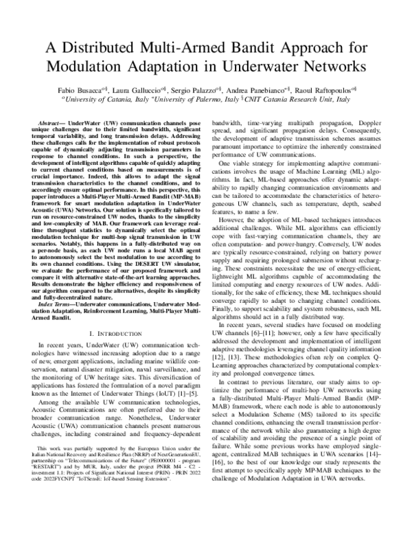 (PDF) A Distributed Multi-Armed Bandit Approach for Modulation ...