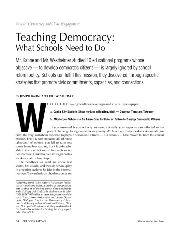 (PDF) Teaching Democracy
