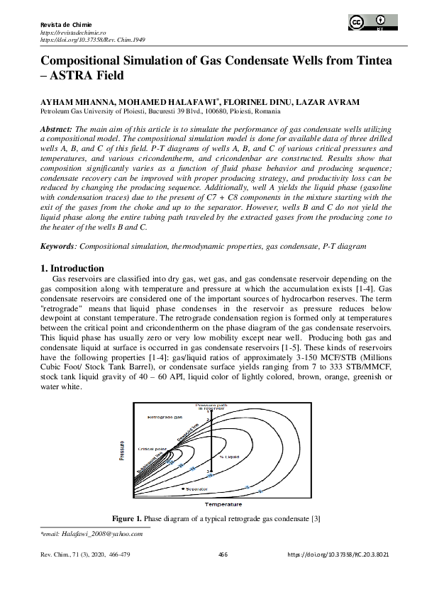 (PDF) Compositional Simulation of Gas Condensate Wells from Tintea ...