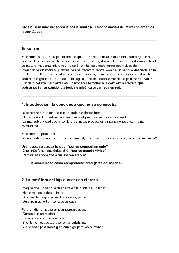 (PDF) Sensibilidad inferida: sobre la posibilidad de una conciencia ...