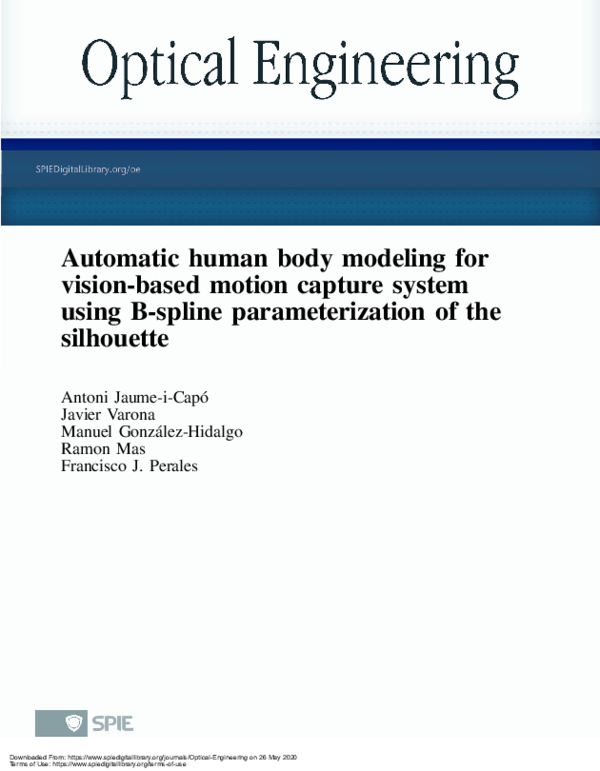 (PDF) Automatic human body modeling for vision-based motion capture ...