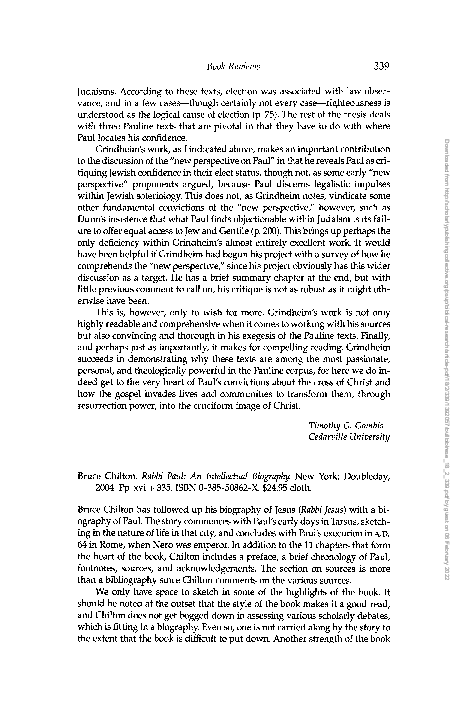 (PDF) Rabbi Paul: An Intellectual Biography