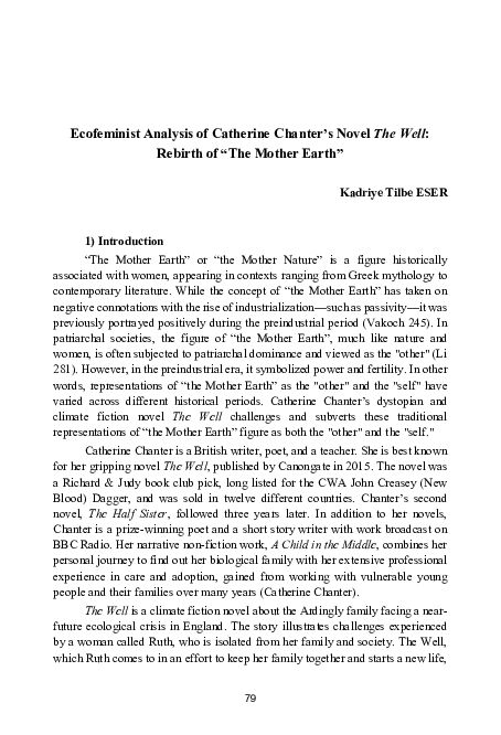 (PDF) Ecofeminist Analysis of Catherine Chanter's Novel The Well ...