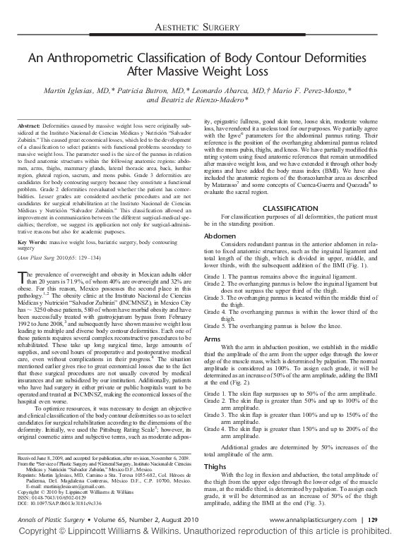 (PDF) An Anthropometric Classification of Body Contour Deformities ...